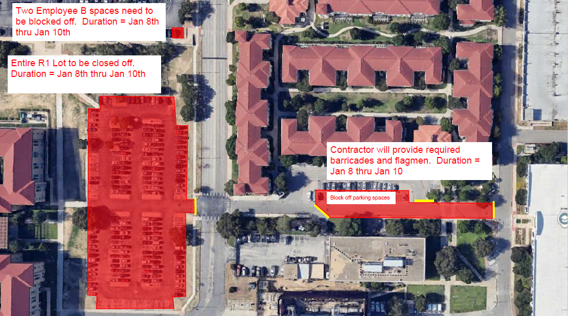 Main Campus Road and Parking Lot Closures | Real Estate and Property ...