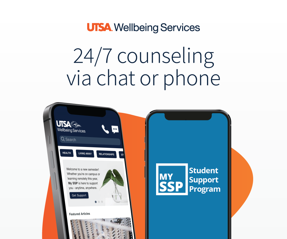 24/7 Assistance | Wellbeing Services | UTSA | University of Texas at ...